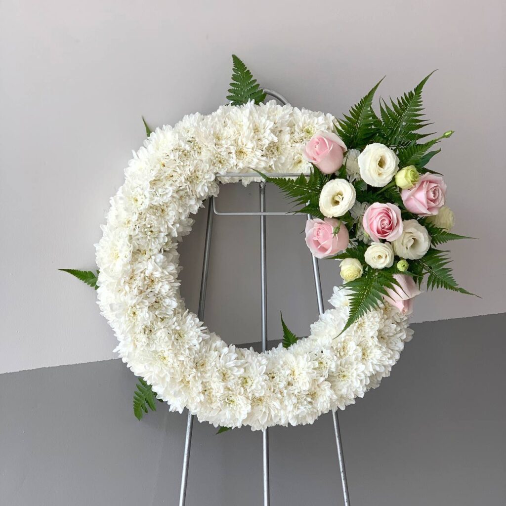 White Condolence Wreath - Singapore Same Day Flower Delivery